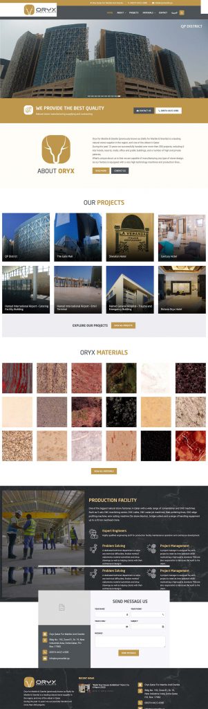 Oryx Marble & Granite - Top App Development & eCommerce Website Design ...