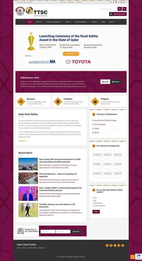 Qatar Road Safety - New Waves App Development Qatar